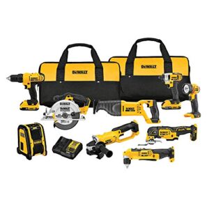 dewalt 20v max power tool combo kit, 9-tool cordless power tool set with 2 batteries and charger (dck940d2)