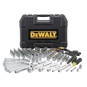 dewalt drive socket set for mechanics, 200-piece, 1/4" & 3/8" & 1/2" drive, mm/sae (dwmt75000)