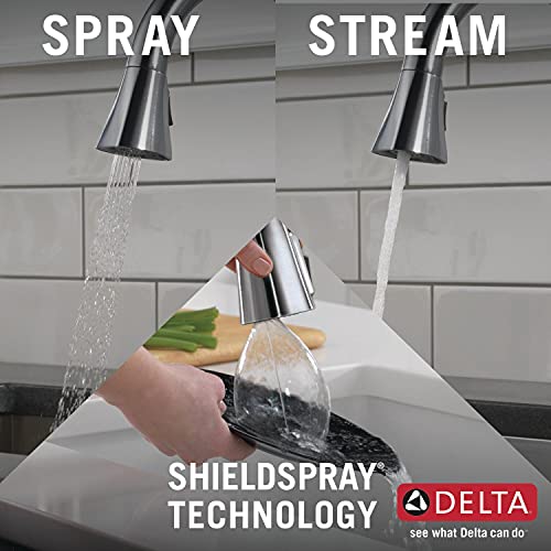 Delta Faucet Mateo Brushed Nickel Kitchen Faucet, Kitchen Faucets with Pull Down Sprayer, Kitchen Sink Faucet, Faucet for Kitchen Sink with Magnetic Docking Spray Head, Arctic Stainless 9183-AR-DST