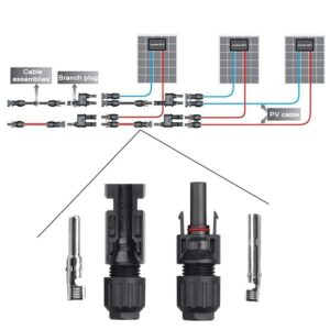 Sun YOBA 10 Pairs Solar Panel Cable Connectors Male/Female Safety Seal Ring Waterproof Connectors for Cable Wire 2.5mm-6.0mm