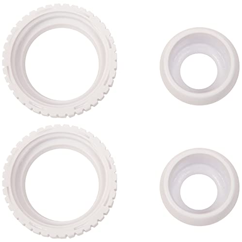 SunSolar Swimming Pool Return Jet - Replacement — Directional Eyeball Ring with 3/4-Inch Opening — Connects with 1.5-Inch Female Thread Ring — Pool Accessories for Cleaning — White (2-Pack)