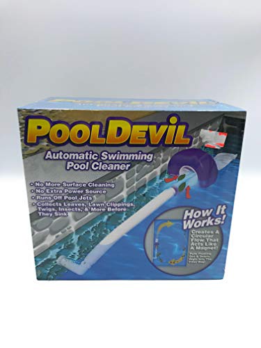 Pooldevil Pro Automatic Pool Surface Dirt and Leaf Skimmer Cleaner 100039