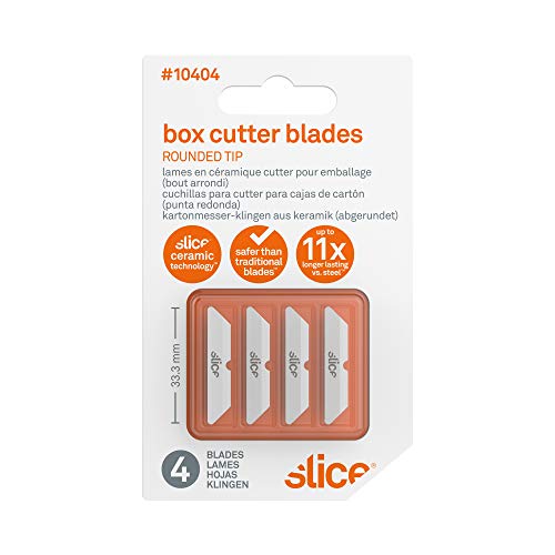 Slice 10408 Replacement Blade, Ceramic, Finger Friendly, Pointed Tip for Intricate Cuts and Thin Materials, Lasts 11x Longer than Metal