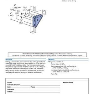 Genuine Unistrut P2484-EG 7 Hole 90 Degree Gusseted Angle Connector Bracket for All 1-5/8