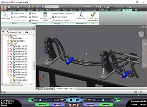 Autodesk Inventor 2015: Tube and Pipe Routed Systems – Video Training Course