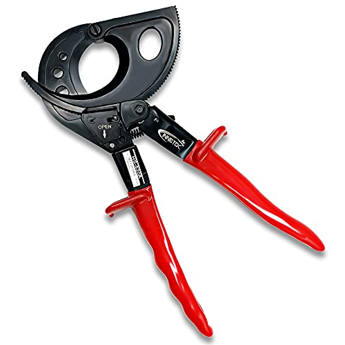 Ratcheting Cable Cutter, 400mm2 Aluminum Copper Wire Cutters for Cutting electrical wire as Ratchet Wire Cutters (400mm2)