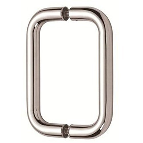 Dynasty Hardware 6" Back to Back Tubular Shower Door Pull for Frameless Shower Doors, Polished Chrome