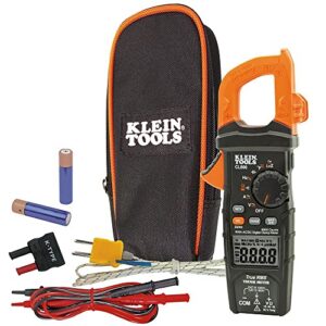 klein tools cl800 digital clamp meter, autoranging trms, ac/dc volt/current, loz, continuity, frequency, capacitance, ncvt, temp, more 1000v