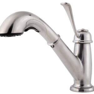 Pfister Bixby 1-Handle Pull Out Kitchen Faucet, Stainless Steel, 1.8 gpm LF5385LCS