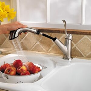 Pfister Bixby 1-Handle Pull Out Kitchen Faucet, Stainless Steel, 1.8 gpm LF5385LCS