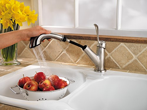 Pfister Bixby 1-Handle Pull Out Kitchen Faucet, Stainless Steel, 1.8 gpm LF5385LCS