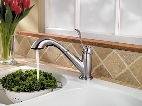 Pfister Bixby 1-Handle Pull Out Kitchen Faucet, Stainless Steel, 1.8 gpm LF5385LCS