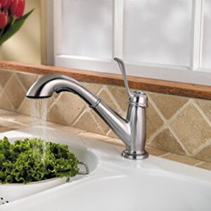 Pfister Bixby 1-Handle Pull Out Kitchen Faucet, Stainless Steel, 1.8 gpm LF5385LCS