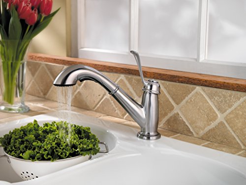 Pfister Bixby 1-Handle Pull Out Kitchen Faucet, Stainless Steel, 1.8 gpm LF5385LCS