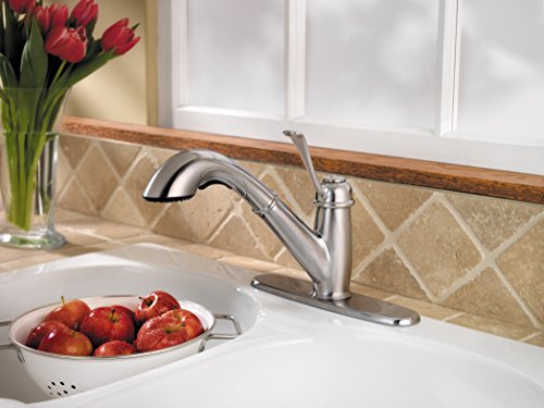 Pfister Bixby 1-Handle Pull Out Kitchen Faucet, Stainless Steel, 1.8 gpm LF5385LCS