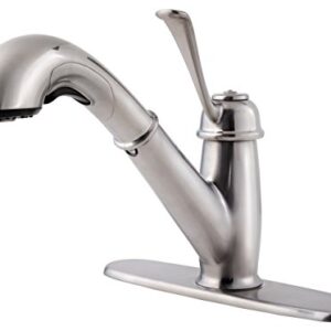 Pfister Bixby 1-Handle Pull Out Kitchen Faucet, Stainless Steel, 1.8 gpm LF5385LCS