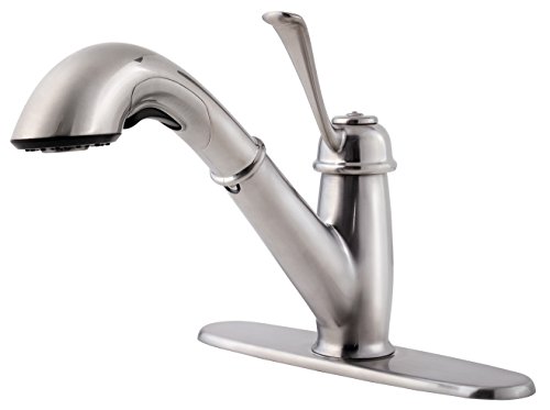 Pfister Bixby 1-Handle Pull Out Kitchen Faucet, Stainless Steel, 1.8 gpm LF5385LCS