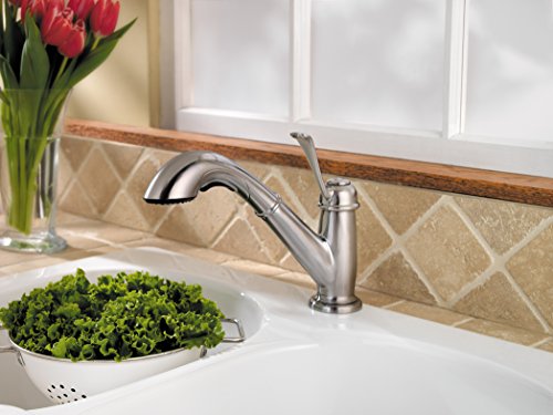 Pfister Bixby 1-Handle Pull Out Kitchen Faucet, Stainless Steel, 1.8 gpm LF5385LCS