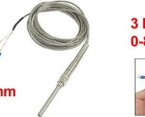 uxcell K Type 50x5mm 500C Probe Thermocouple Temperature Sensor Cable 9.8ft 3 Meters