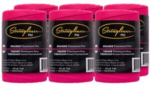 stringliner braided mason line replacement roll contractor pack 500' - pink (pack of 6) - sl35462cpk