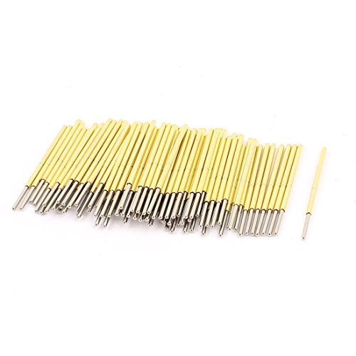 uxcell P100J Spherical Tip Spring Loaded Test Probe Pin 33mm Length 100Pcs