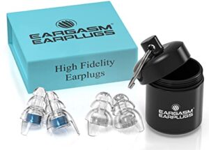 eargasm high fidelity earplugs for concerts musicians motorcycles noise sensitivity conditions and more (premium gift box packaging) (blue)