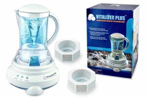 vitalizer plus - hexagonal oxygen water maker w/ 2 mineral cube - alkaline ionizer