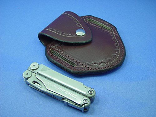 Custom Made Leather Sheath for The Wave Multi-Tool. Made Out of 10oz Leather Dyed Dark Brown. Right or Left Hand Side Sheath Only The Multitool is Not Included. Fits up to 1 3/4" Belt.