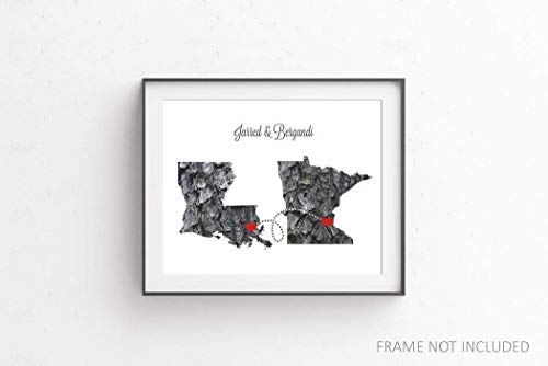 Any Two States Love Wedding Gift