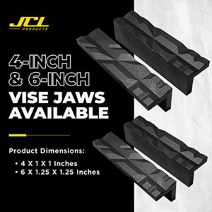 JCL Vise Jaws - Nylon, Multipurpose 6" - Use on any Metal Vise, Magnetic Reversible Pads, Clamp Flat or Round Products