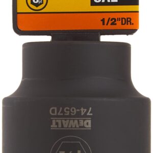 DEWALT Deep Impact Socket, SAE, 1/2-Inch Drive, 1-1/2-Inch, 6-Point (DWMT74657OSP)