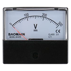 Baomain Dh-670 DC 300v Volt Analog Panel Mount Meter Voltmeter