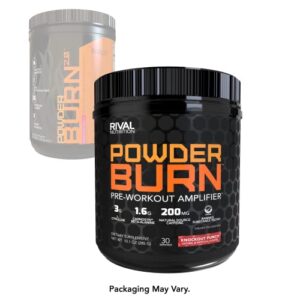 Rivalus, Powder Burn 2.0 Punch 30 Serving, Knockout Punch, 10.1 Ounce