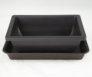 rectangular dark brown plastic bonsai training pot, cactus & succulent planter + tray - 8.5"x 6.5"x 2.75"