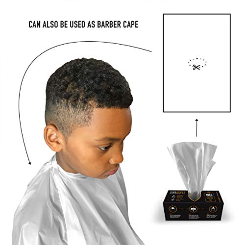 AtHomeBarber Disposable Plastic Sink Covers for Easy Clean Up When Cutting Hair Over the Bathroom Sink