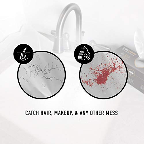 AtHomeBarber Disposable Plastic Sink Covers for Easy Clean Up When Cutting Hair Over the Bathroom Sink