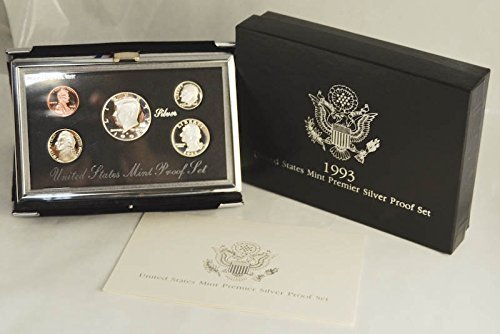 1993 S UNITED STATES MINT PREMIER SILVER PROOF SET PENNY, NICKEL DIME, QUARTER, HALF DOLLAR US Mint Brilliant Uncirculated