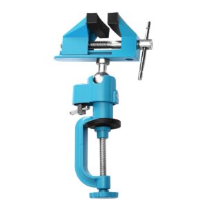 goplus® bench vise swivel 3" tabletop clamp vice tilts rotate 360° universal work