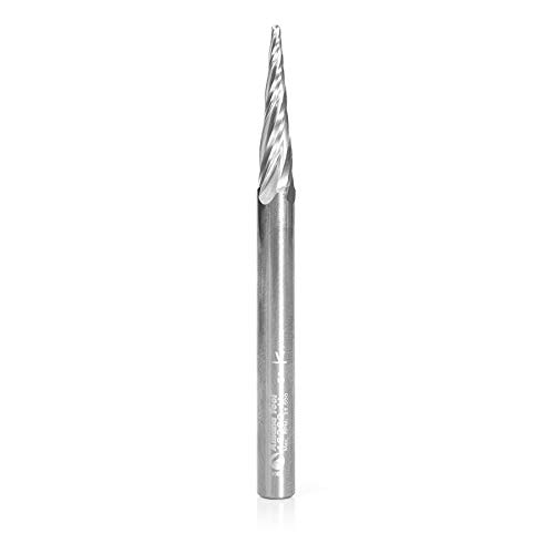 Amana Tool - 46282-U CNC 2D & 3D Carving 5.4 Deg Tapered Angle Ball Tip 1/16 Dia x 1/32