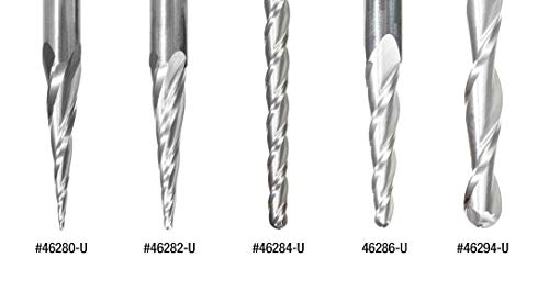 Amana Tool - 46282-U CNC 2D & 3D Carving 5.4 Deg Tapered Angle Ball Tip 1/16 Dia x 1/32