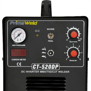 PrimeWeld Pilot Arc 50A Plasma Cutter, 200A TIG/Stick Welder Combo, Multipurpose Welding Machine for Home or Jobsite Use with 1/2-inch Clean Cut, Plasma Cutter, TIG Welder and Stick Welder, CT520DP