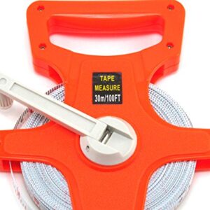 Elitexion 100-Feet Open Reel Fiberglass Tape Measure