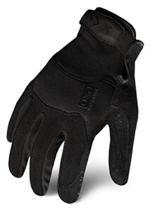 ironclad exot-pblk-04-l tactical operator pro glove, stealth black, large