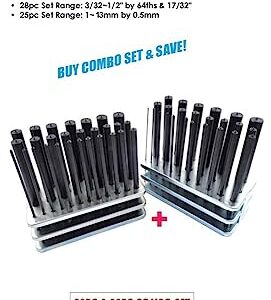 HHIP 8600-0041 28 Piece Transfer Punch Set, 3/32" - 1/2"