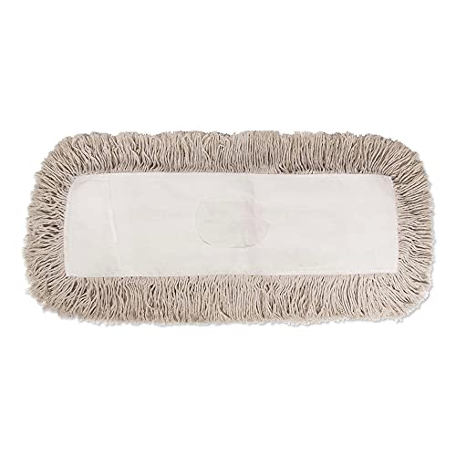 Boardwalk BWK1312 12 in. x 5 in. Cotton Dust Mop Head - White