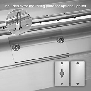 Stanbroil Rectangular Drop-in Fire Pit Pan w/H-Burner Installed, 304 Series SS, 36 by 12-Inch, 150,000 BTU Max