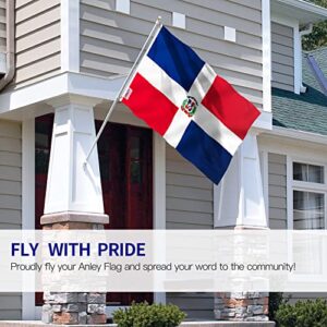 ANLEY Fly Breeze 3x5 Foot Dominican Republic Flag - Vivid Color and Fade proof - Canvas Header and Double Stitched - Dominican National Flags Polyester with Brass Grommets 3 X 5 Ft