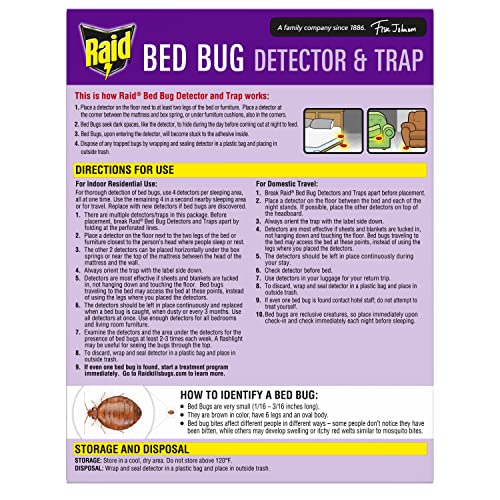 Raid Bed Bug Detector & Trap, 8 ct