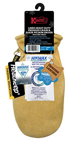 Kinco - Premium Leather Work and Ski Mitt with Nikwax Waterproof Wax, (901T)