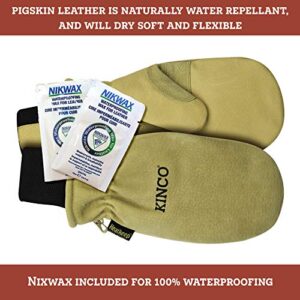 Kinco - Premium Leather Work and Ski Mitt with Nikwax Waterproof Wax, (901T)